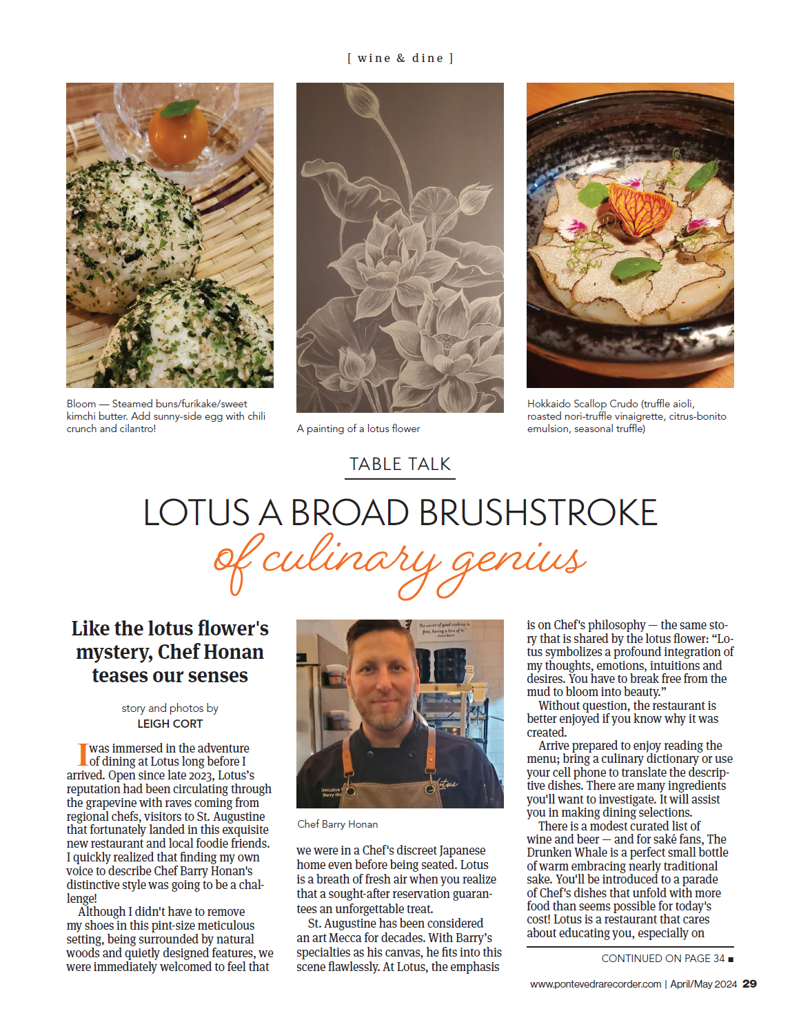 LOTUS Starring Chef Barry Honan - Women's Food Alliance