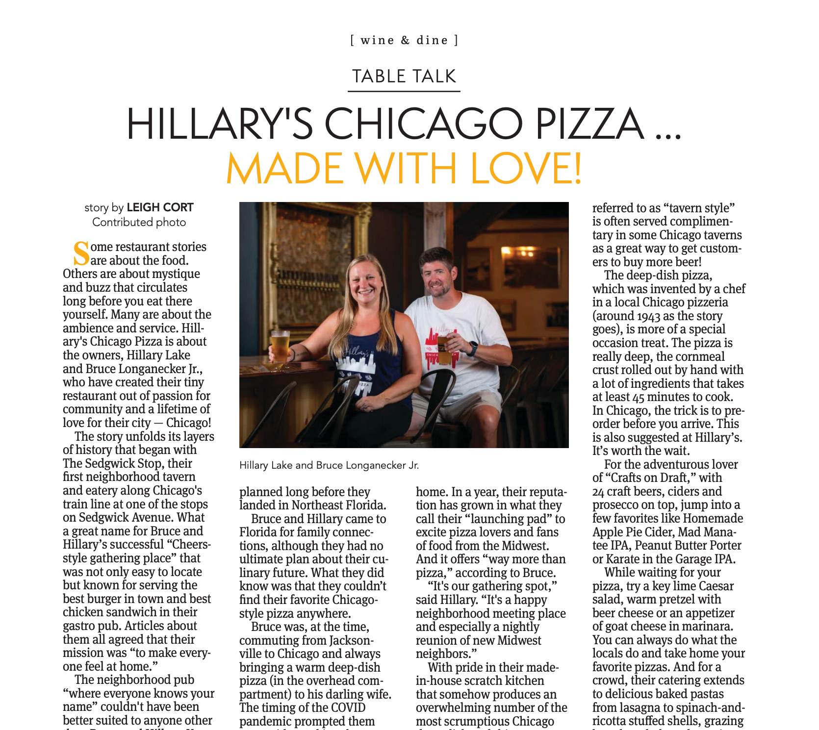 Hillary's Chicago Pizza - Women's Food Alliance
